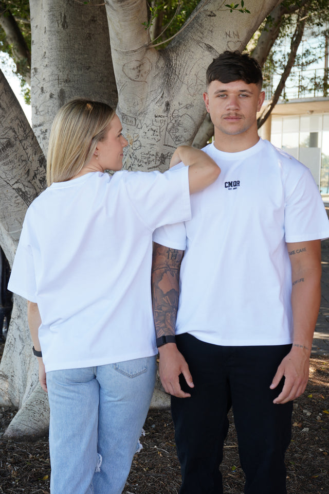 Puff Tee (White) – Conquer Sportswear